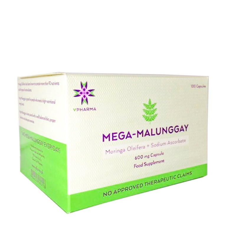 Buy Mega-malunggay moringa oleifera / sodium ascorbate capsule 100's ...